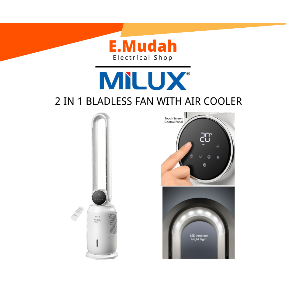 MILUX BLADLESS FAN WITH AIR COOLER | MBF-35AC | Shopee Malaysia