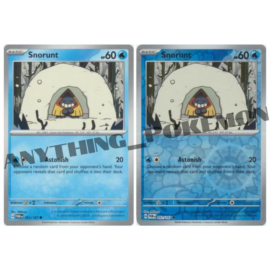 Pokemon Card - Snorunt (051/167) - NORMAL/REVERSE HOLO - Twilight ...