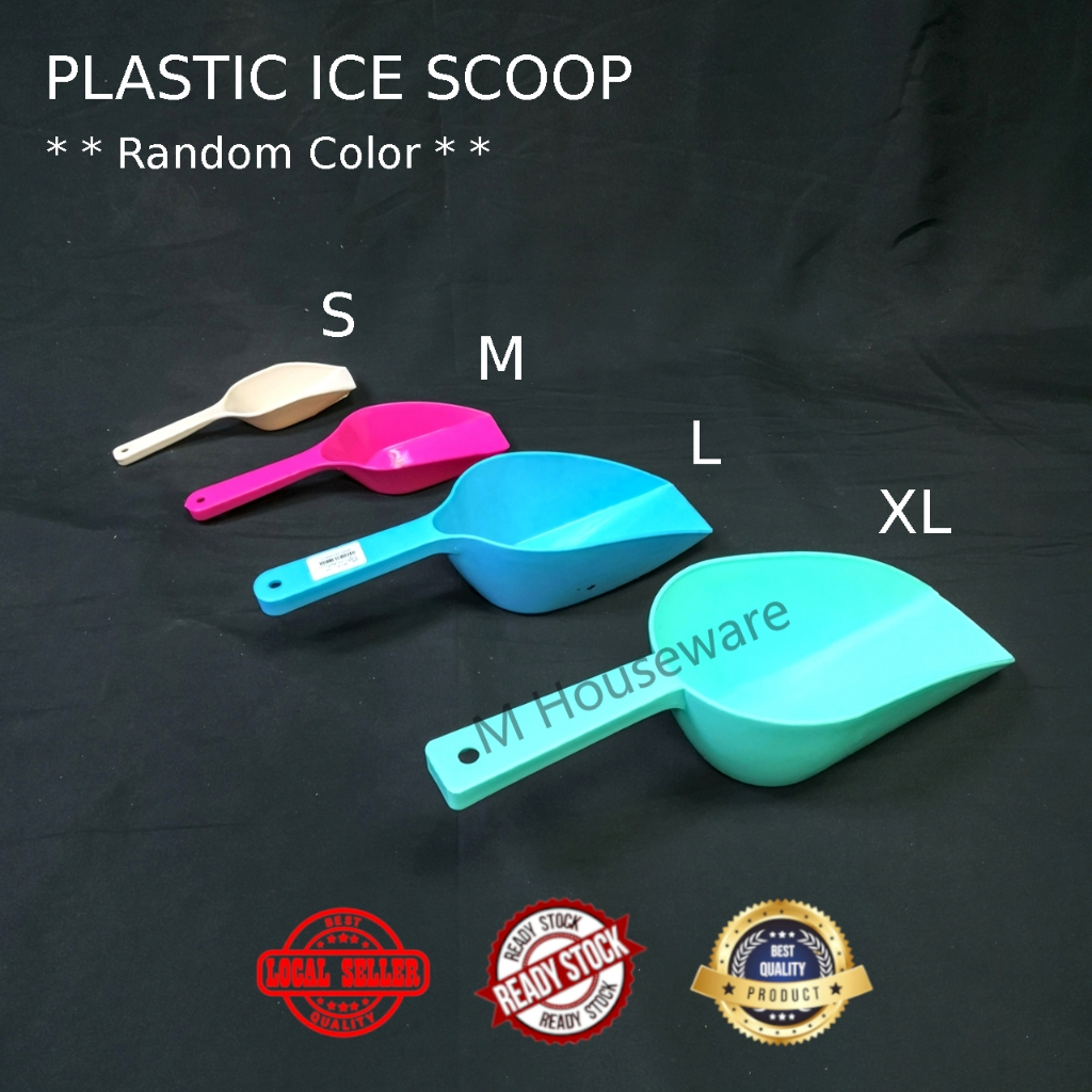 Plastic Ice Scoop S, M, L, XL Candy Scoop Ice Shovel Ice Ladle Senduk ...