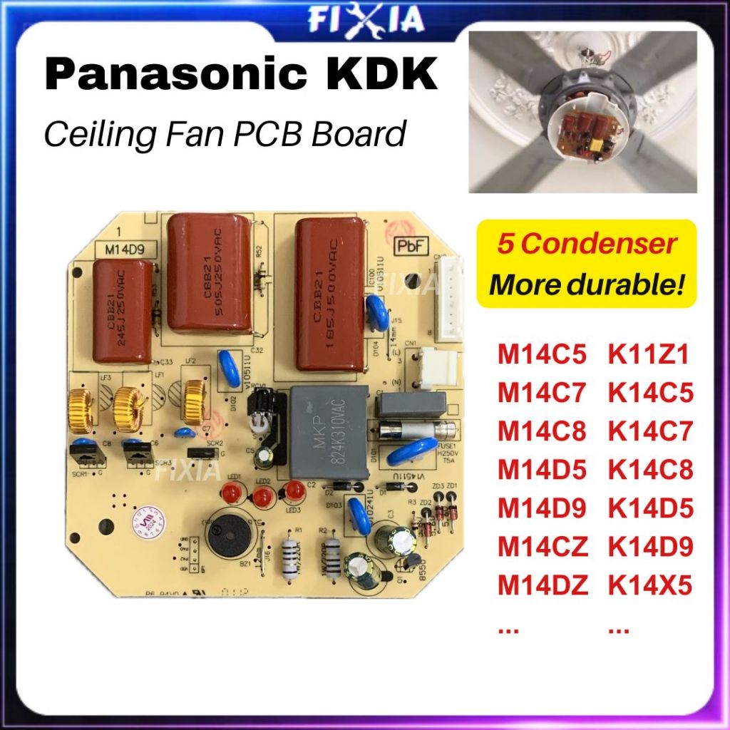 Heavy Duty Panasonic/KDK F-M14C5, F-M14C7, F-M14C8, F-M14D5, F-M14D9 ...