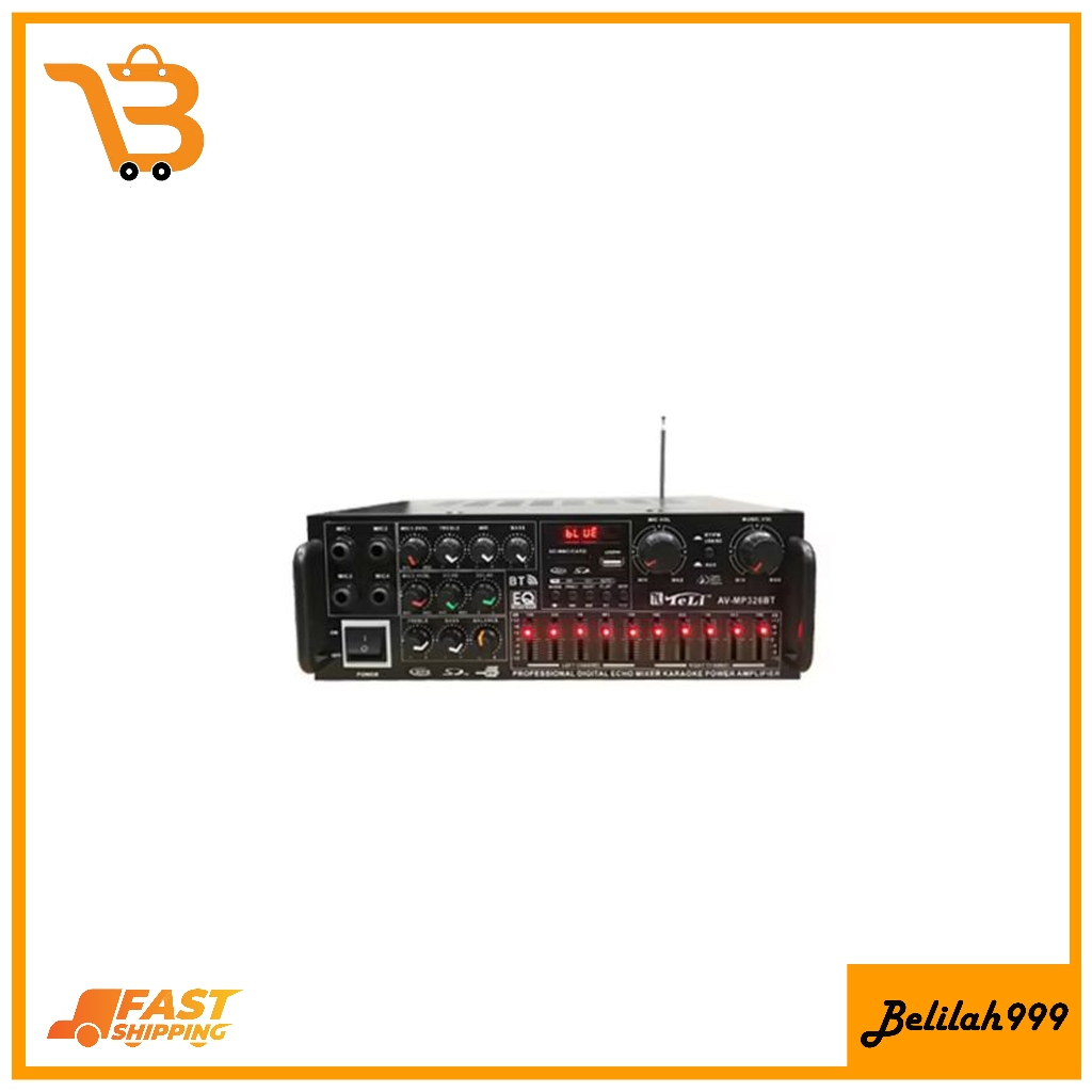 2000W Bluetooth Audio Power Amplifier, 2 Channels, HiFi Subwoofer ...