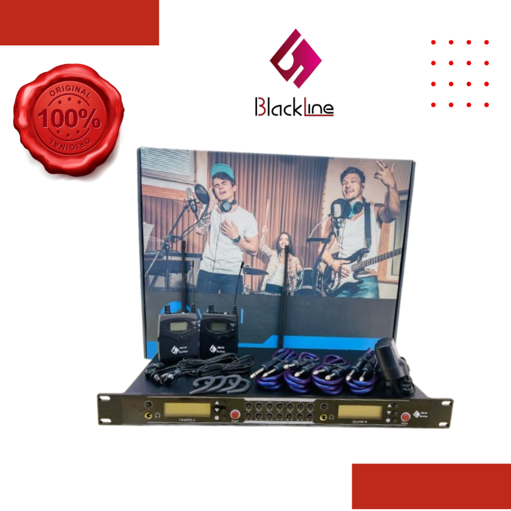 BLACKLINE SM20 UHF DUAL CHANNEL UHF WIRELESS IN EAR MONITOR | Shopee ...