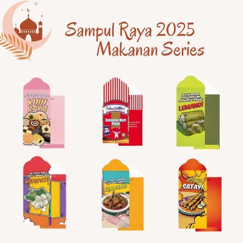 Sampul Raya 2025 | Makanan Series | 10pcs per pack | Sampul Tebal ...