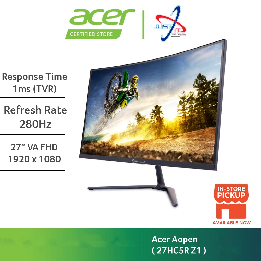 ACER AOPEN 27HC5RZ1 / 27HC5R Z1 27" CURVED GAMING MONITOR ( 27" VA FHD ...