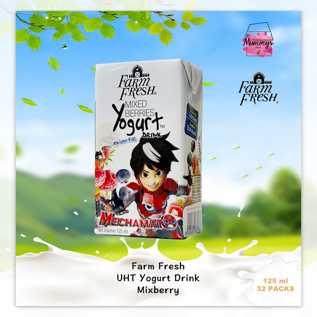Farm Fresh UHT Yogurt Drink Mixberry 125ml x 32 Packs | Shopee Malaysia