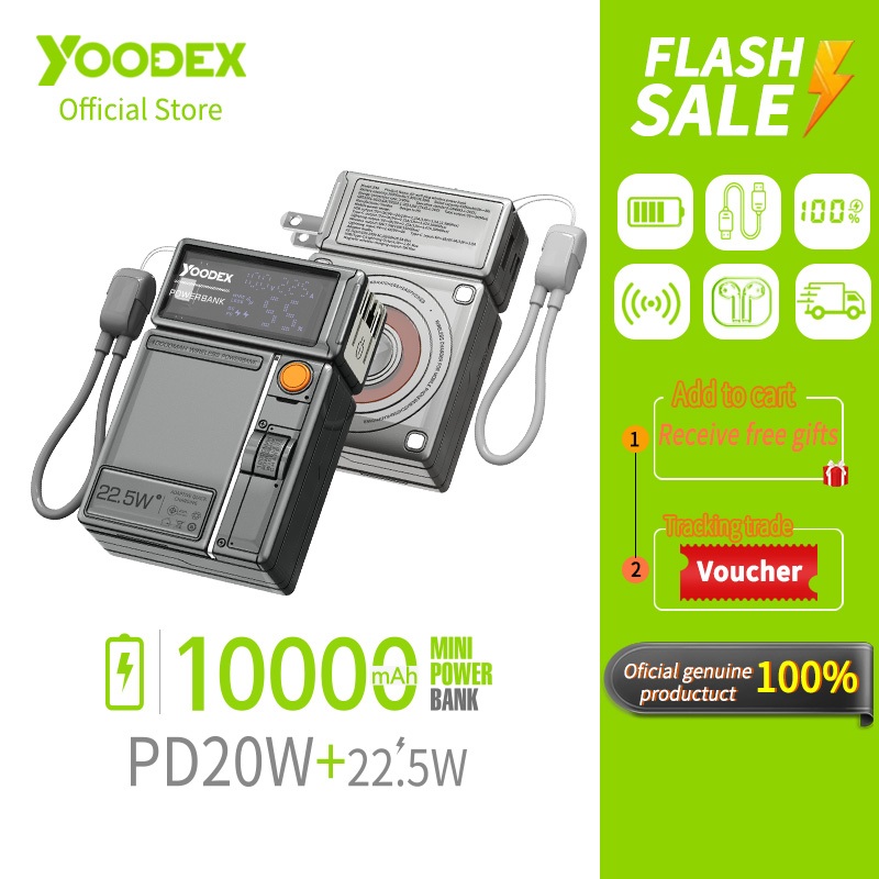 YOODEX E48 10000mAh Powerbank PD20W fast charging Mecha style cool ...