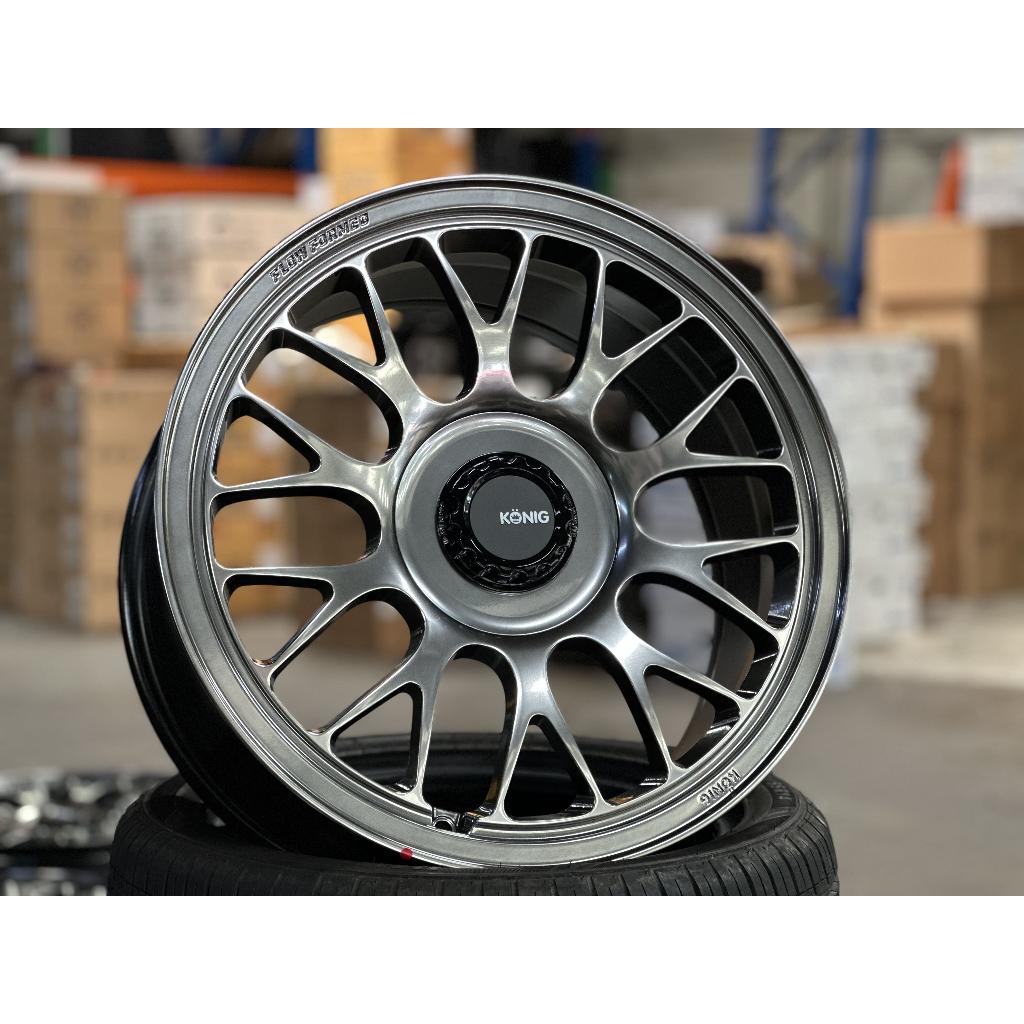 NEW 18X8.5J Konig MRK1 Rim (set of 4) Hyper Carbon Rim Civic Mazda 3 ...