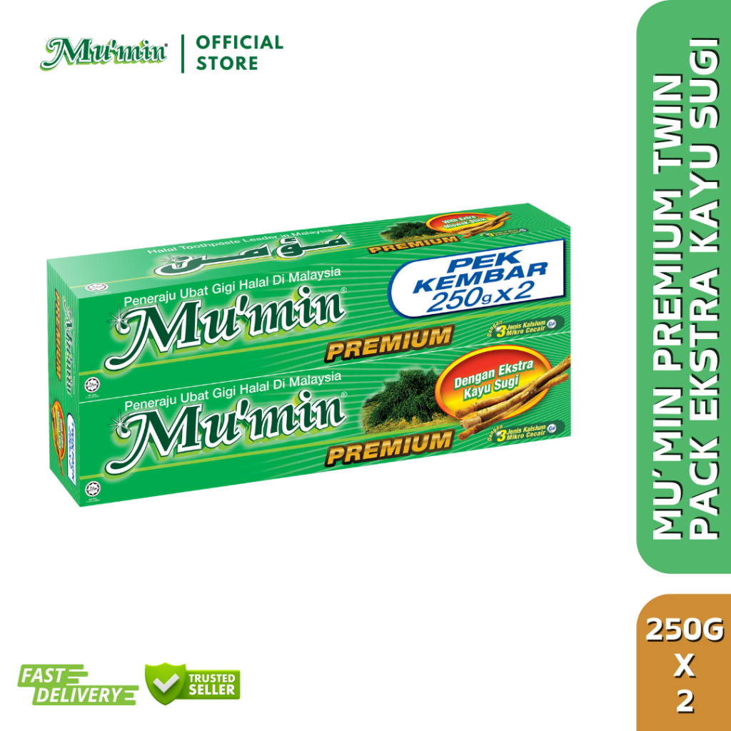 MU'MIN Premium Ubat Gigi - Ekstra Kayu Sugi 250g x 2 | Shopee Malaysia