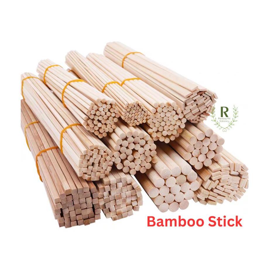 Round Bamboo Sticks / Batang Buluh Bulat / 圆竹棒 Diameter 3mm/5mm/8mm ...