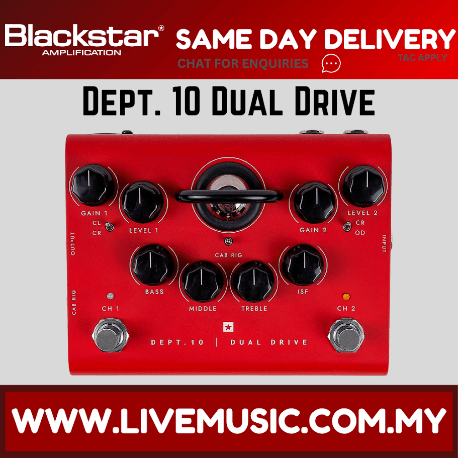 Blackstar Dept 10 Dual Drive 2-channel Tube Overdrive Pedal ( Dept10 ) | Shopee Malaysia