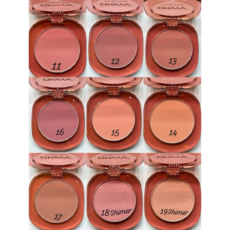 🎁OKAYA BLUSHER MATTE SHIMMER PIGMENTED COLOR FAV MUA BELLAZ | Shopee ...