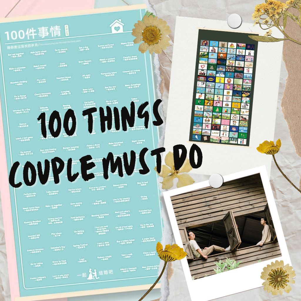 100 Things Couples Must Do Couple Bucket List Couple Games Calendar ...
