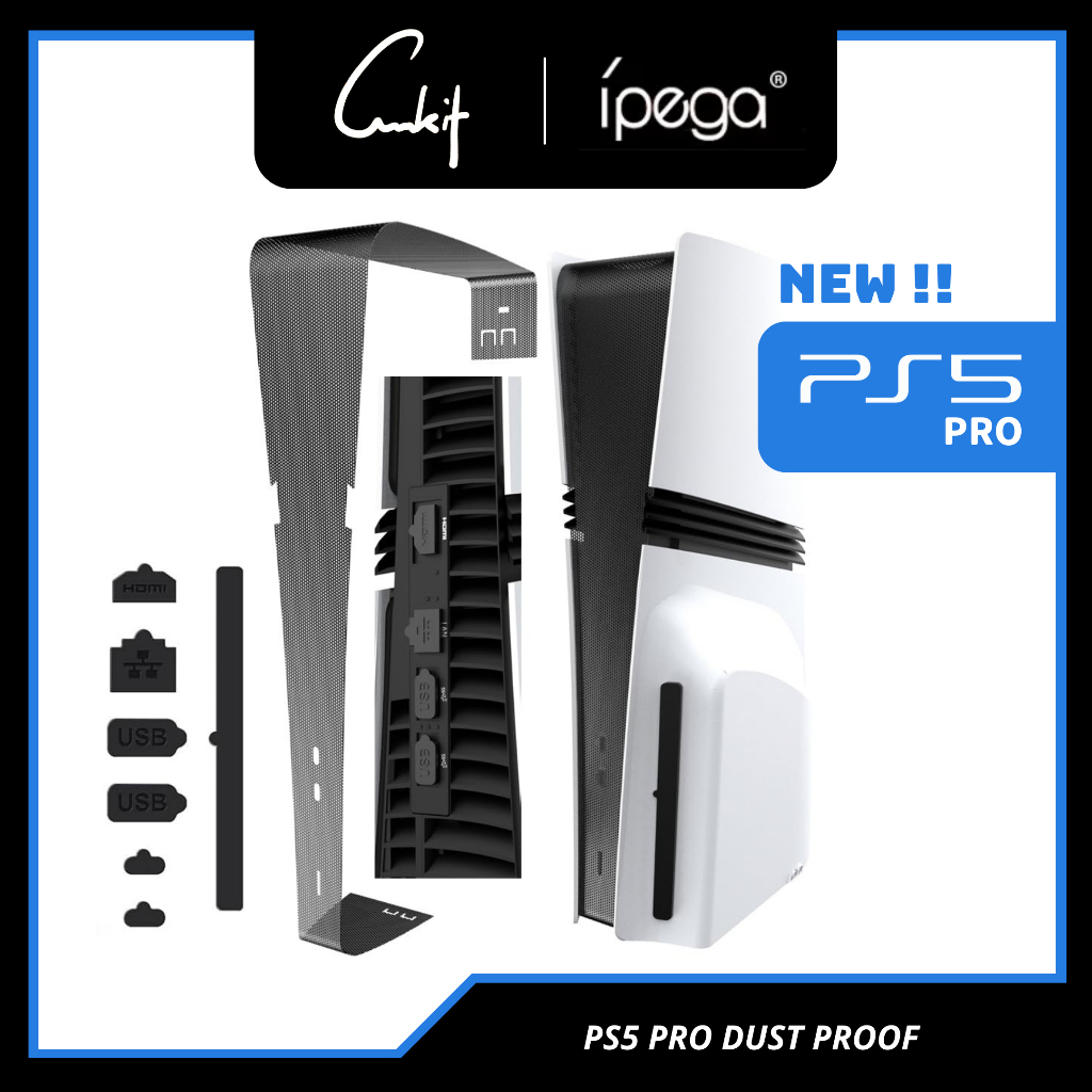 2025 SALE 】IPEGA PS5 PRO 8 IN 1 Dust Proof Kit Silicone Dust Plugs Set ...