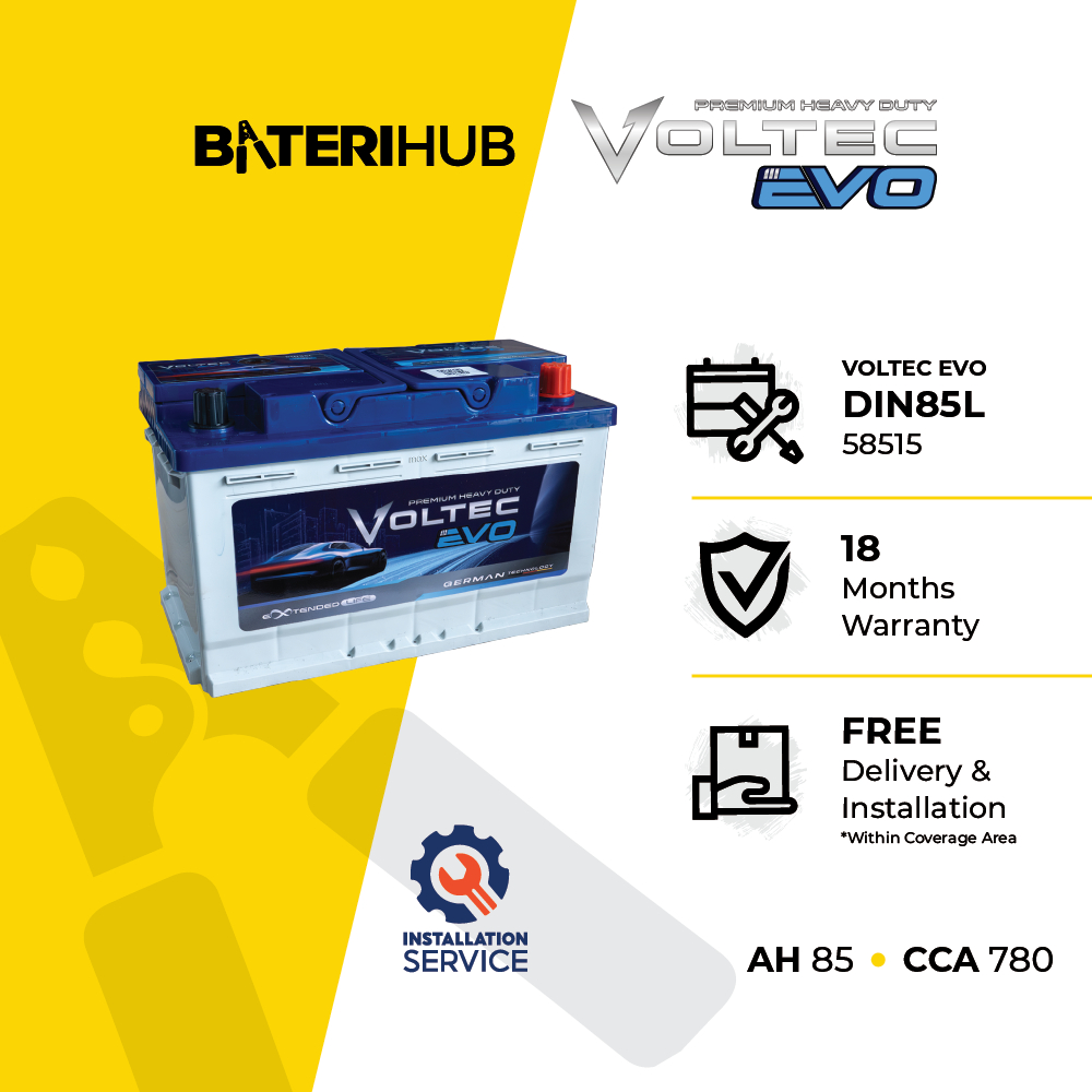 [Installation Provided] Bateri Kereta DIN85L | Voltec EVO | Car Battery ...