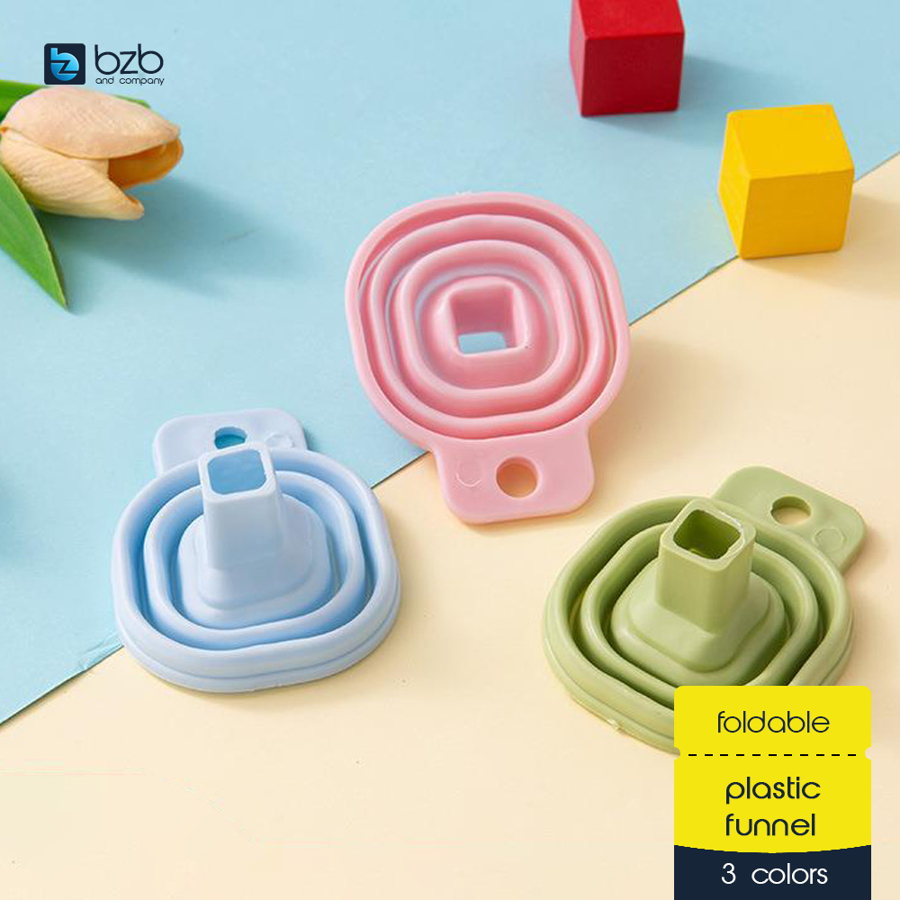 Collapsible Reusable Simple Color Plastic Funnel 1Pc Silicone Flexible ...