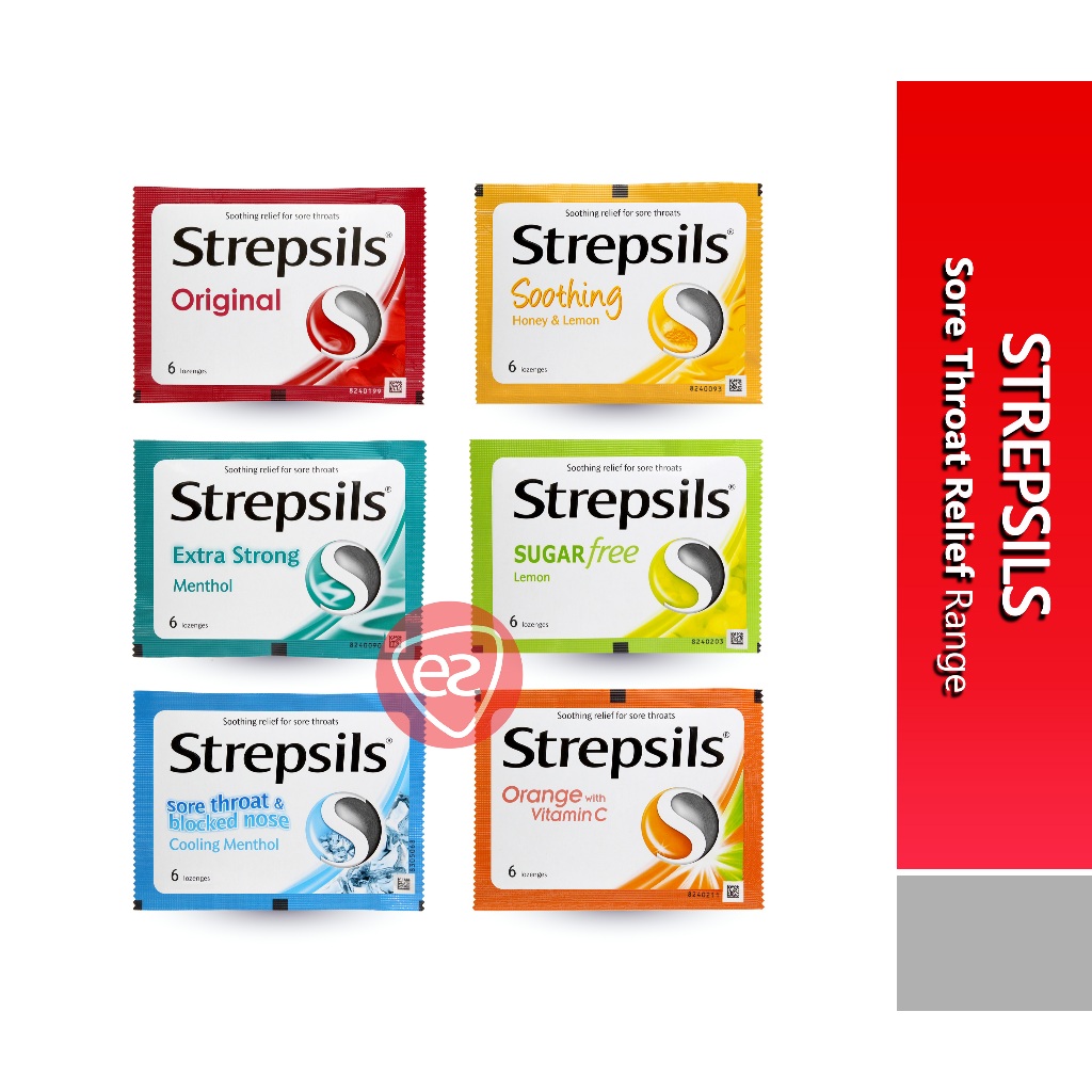 Strepsils Sore Throat Relief Lozenge 6s Original/ Cool/ Extra Strong ...