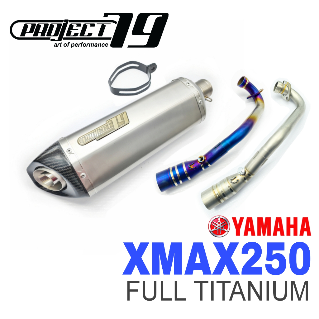 Project79 Exhaust Yamaha XMAX 250 Ekzos REAL TITANIUM Full System ...