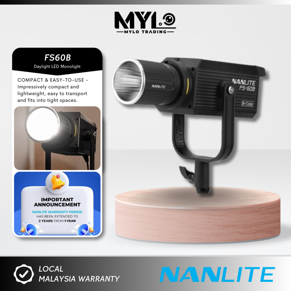 Nanlite FS-60B Bi-Color Studio Spotlight LED Light | Shopee Malaysia