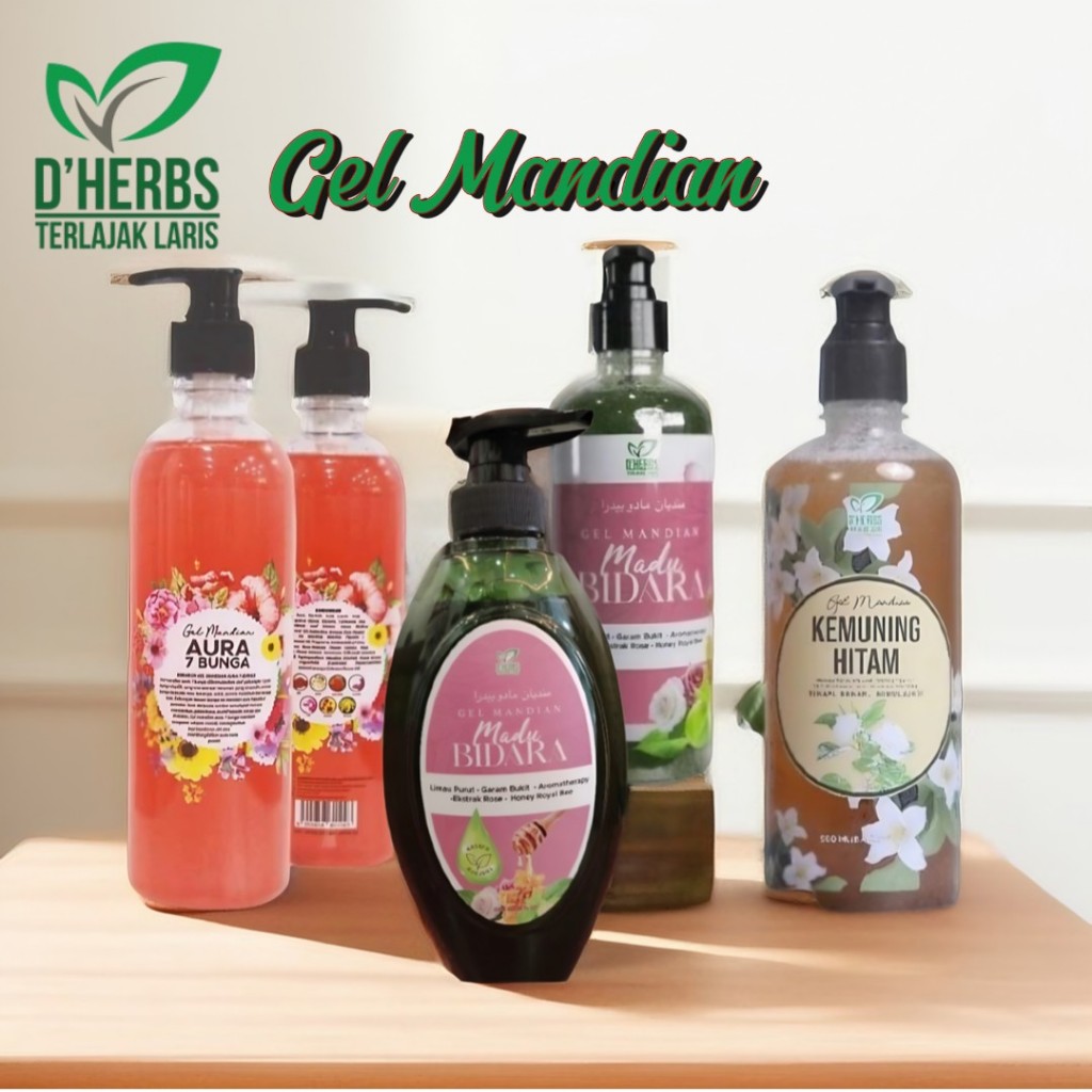 Dherbs Gel Mandian Aura Tujuh Bunga (New Packaging) GEL MANDIAN MADU BIDARA | GEL MANDIAN ...
