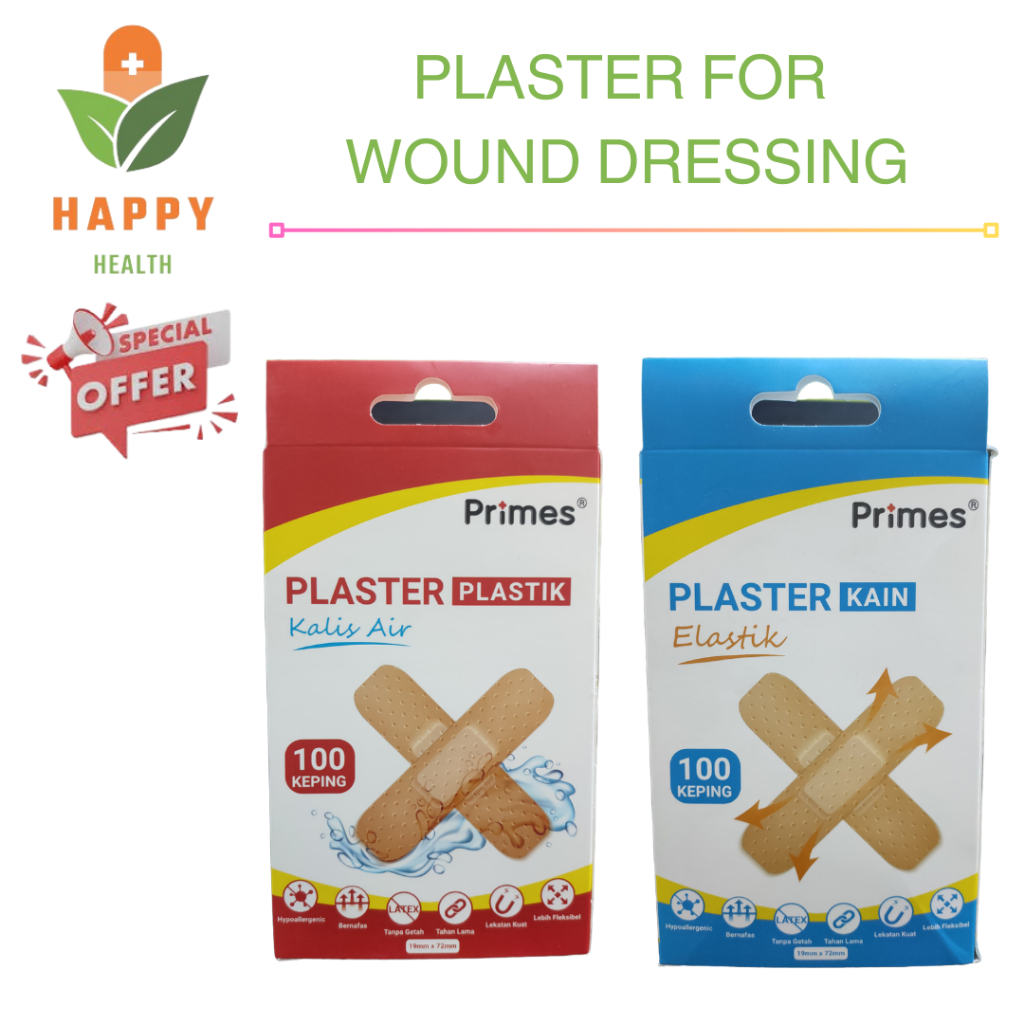 PRIMES PLASTER STRIPS ( FABRIC | PLASTIC ) 100'S - Plaster for Small ...