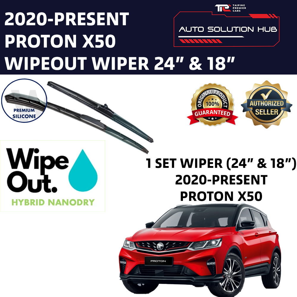 Proton X50 2020-Present Now Hybrid Nanodry Silicone Wiper Blade (Front ...