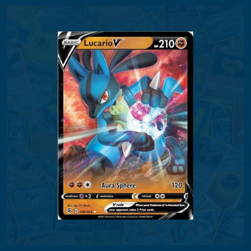 Lucario V (146/264) Ultra Rare | Fusion Strike | Pokemon TCG Card ...