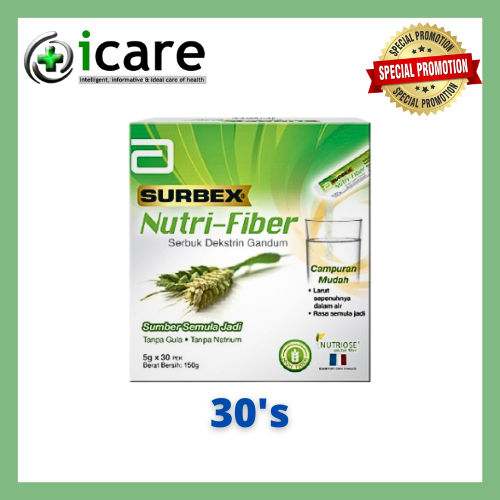 SURBEX NUTRI-FIBER 30'S ( EXP DATE : 06/2026 ) | Shopee Malaysia