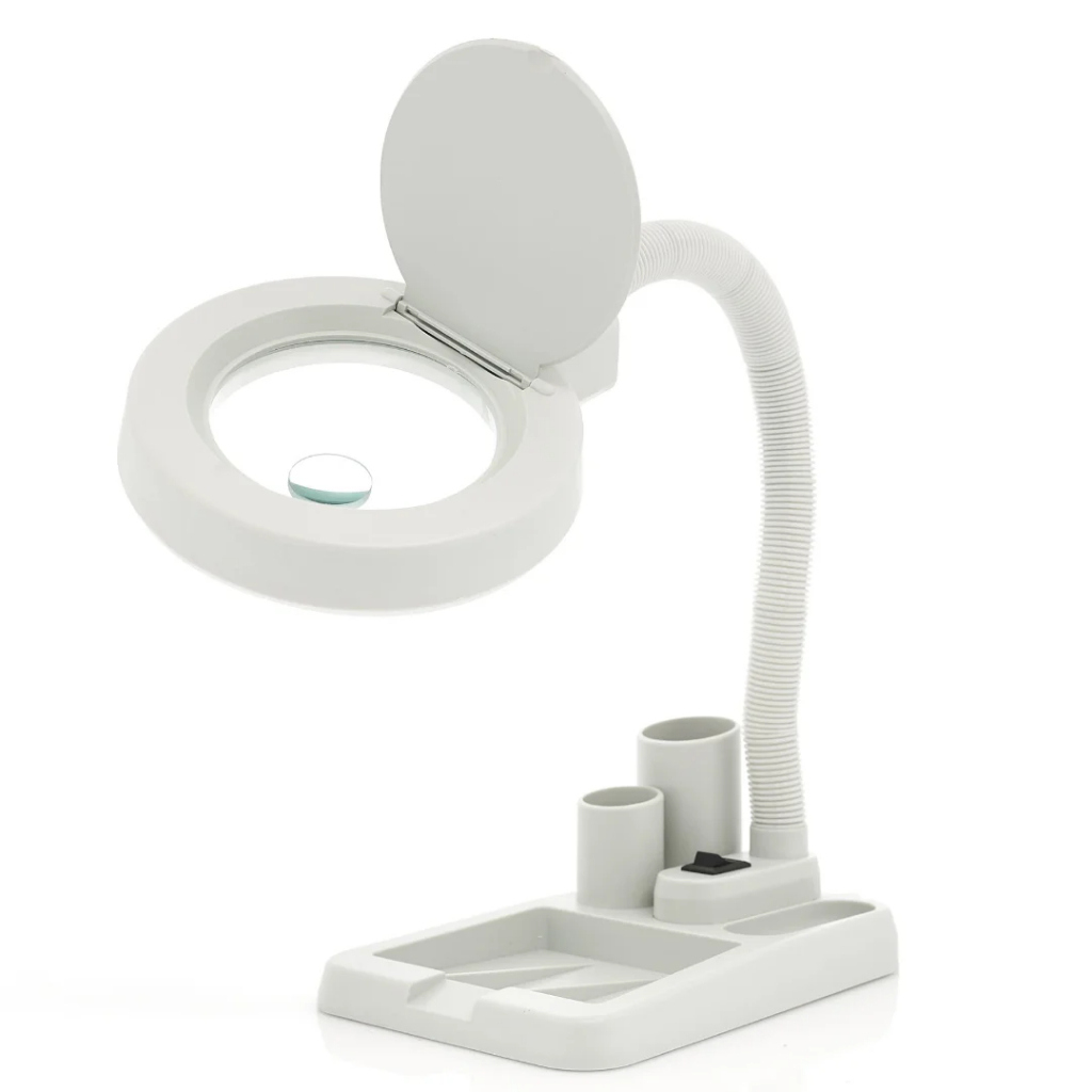 LT-86D 24LED Magnifying Lamp Magnifier Desk Table with Tool Tray Lamp ...