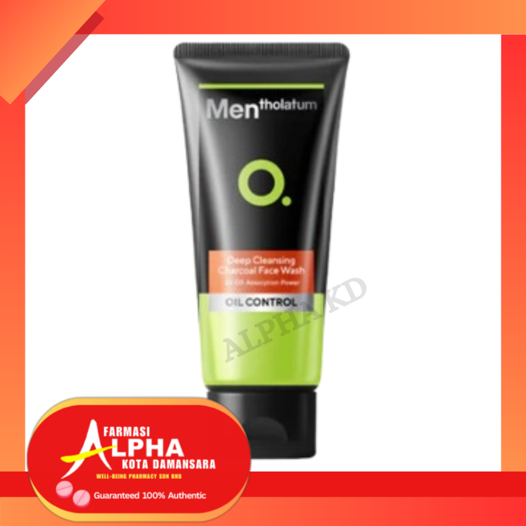 Mentholatum Men Deep Cleansing Charcoal Face Wash 100g - Oil absorption ...