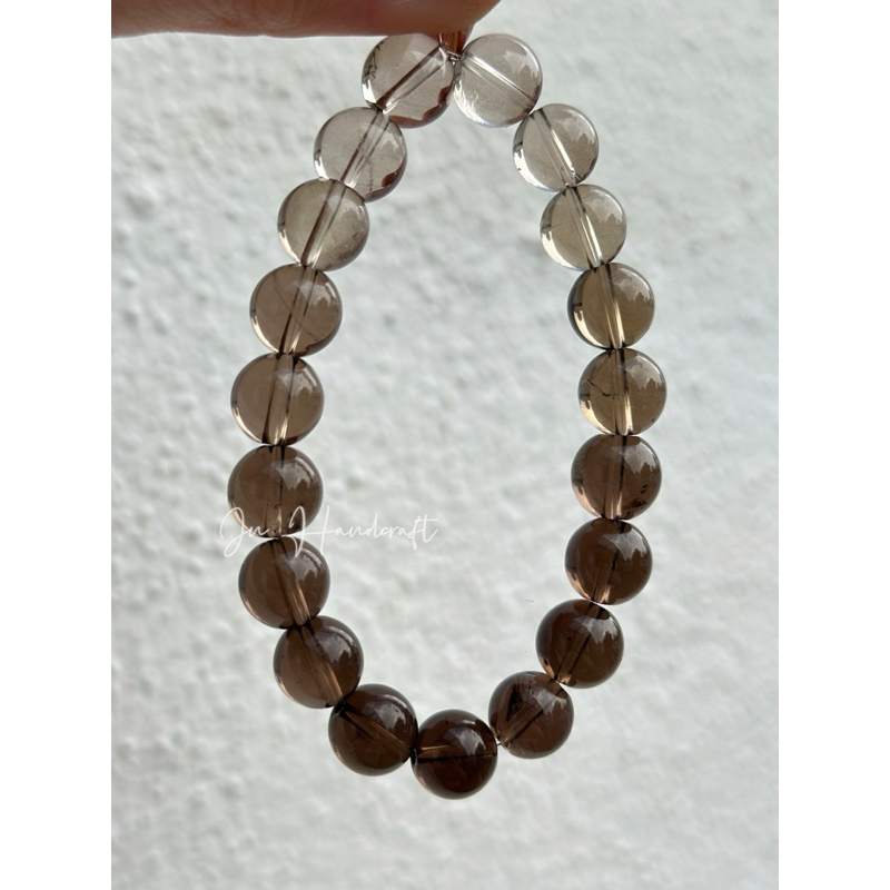 天然茶水晶渐层手串 Natural Tea Quartz Gradient Bead Bracelet | Shopee Malaysia