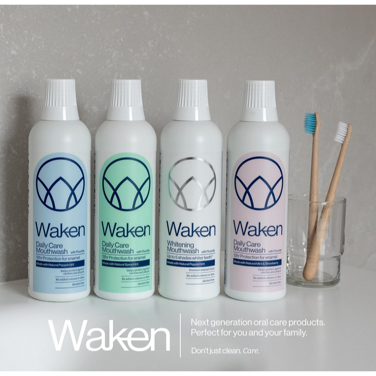 Waken, Mouthwash, Whitening/Strawberry/Peppermint/Spearmint (500ml ...