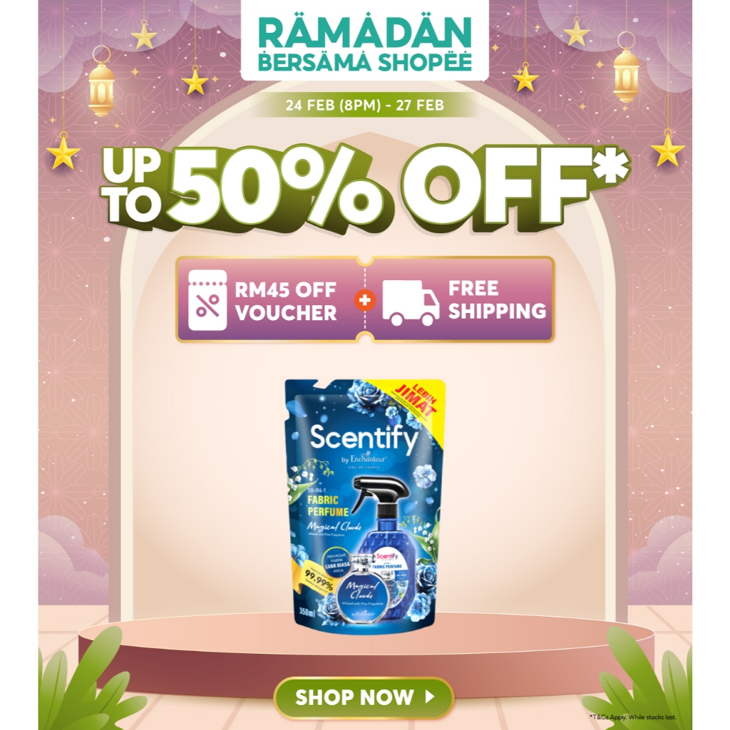 Scentify Enchanteur Fabric Perfume Magical Clouds Refill Pouch (350ml ...