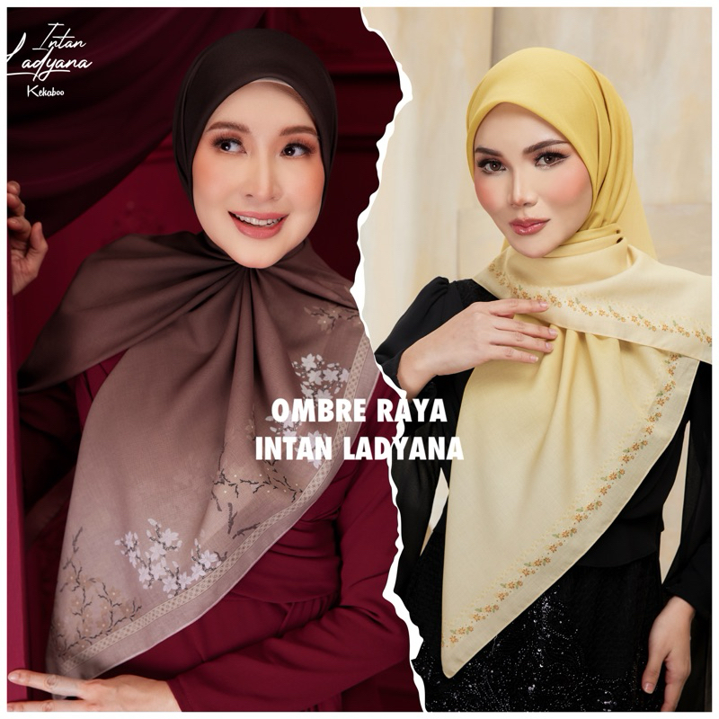 Tudung Bawal Kekaboo OMBRE RAYA | Koleksi Ombre Intan Ladyana | Shopee ...