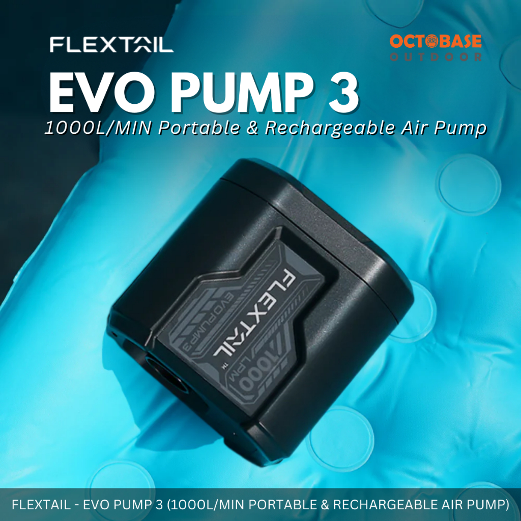 FLEXTAIL -EVO PUMP 3 1000L/MIN OUTDOOR PORTABLE RECHARGEABLE AIR PUMP ...