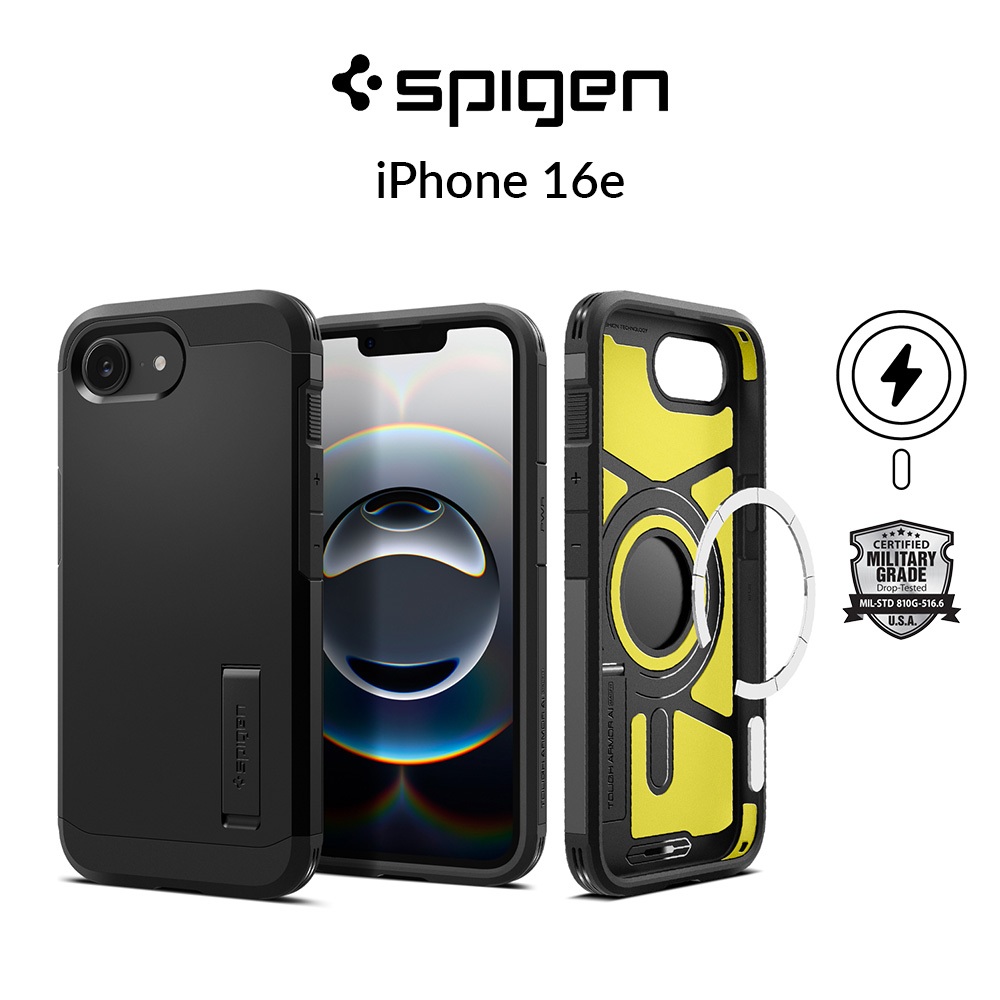 Spigen iPhone 16e Case (2025) 6.1" Tough Armor AI Magfit Magnetic Phone ...
