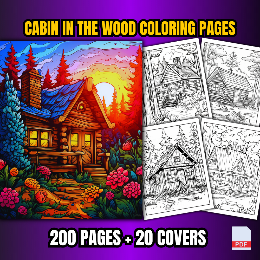 [PDF] 200 Cabin In The Wood Coloring Pages For Adults | Shopee Malaysia