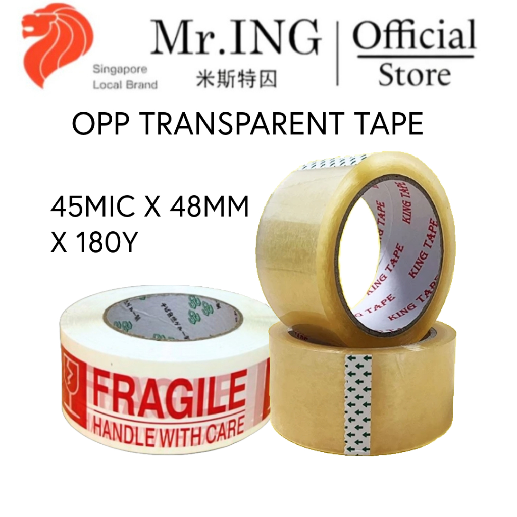 OPP Transparent Tape 48MM X 180Y CLEAR/FRAGILE | Shopee Malaysia