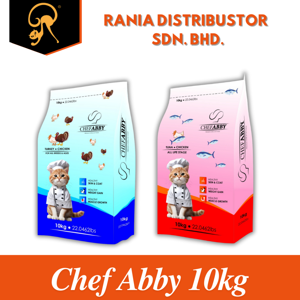 Chef Abby Cat Food Chicken & Turkey / Tuna & Chicken 10kg | Shopee Malaysia