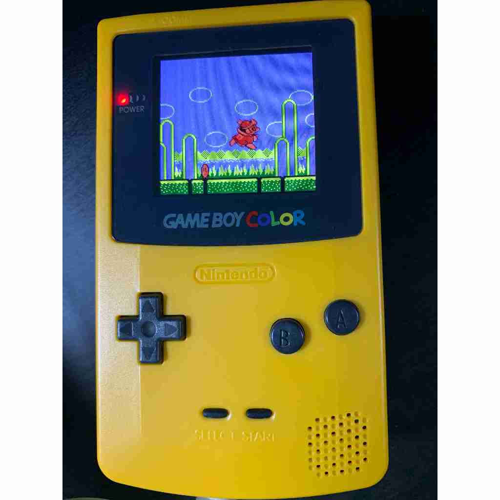 USED Nintendo YELLOW Gameboy Colour GBC upgraded to IPS screen 8 ...