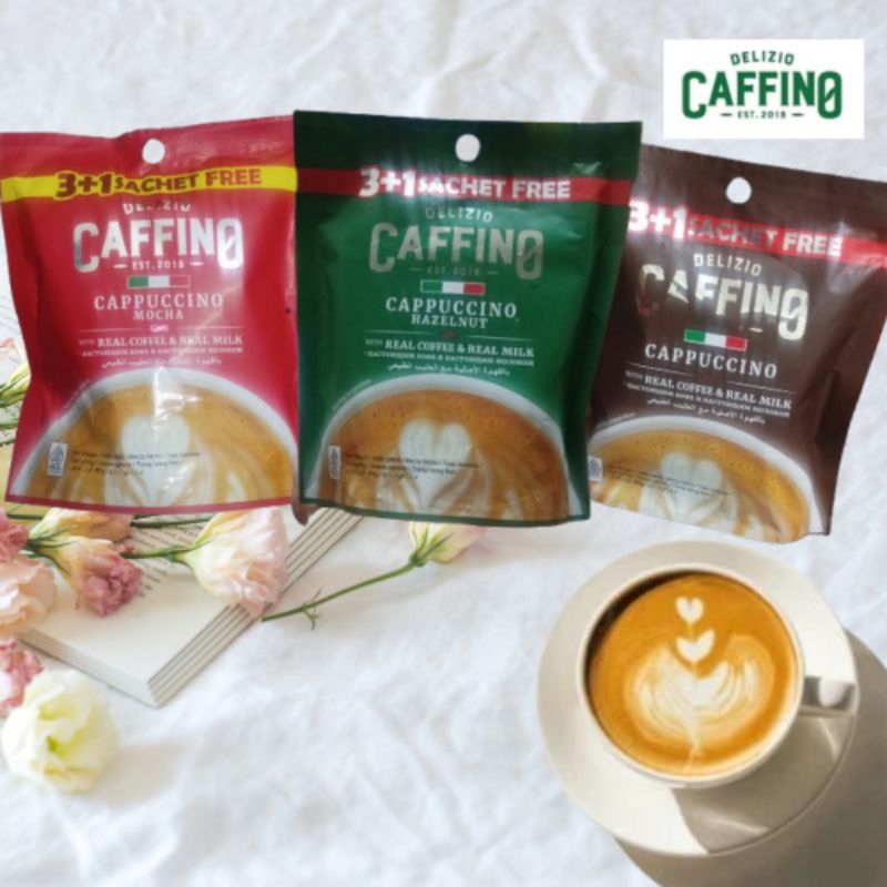 20g x 4 sachet Delizio Caffino with Real Coffe & Real Milk | Shopee ...