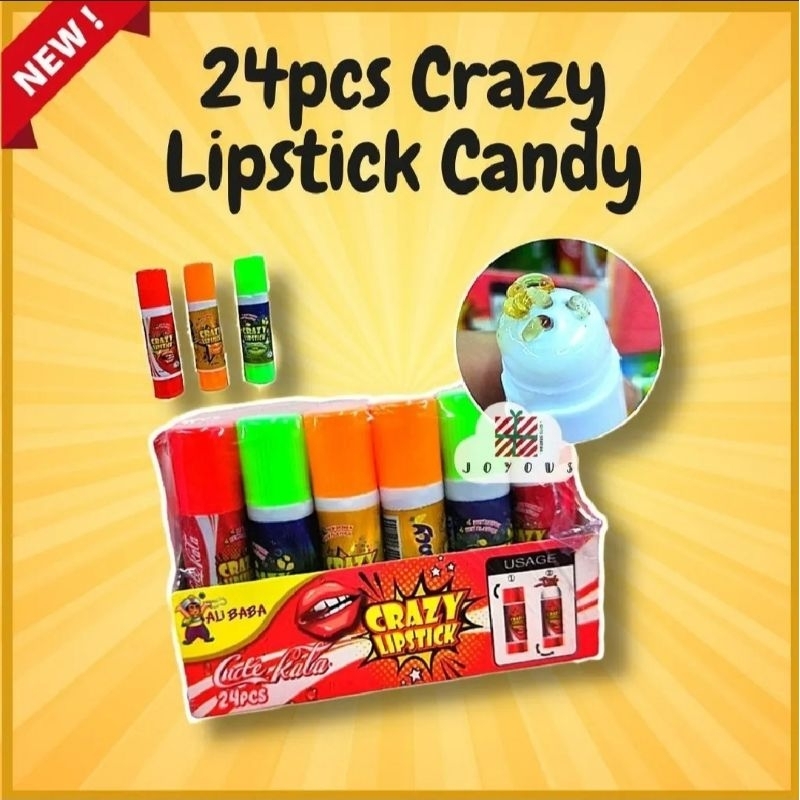 [ALIBABA] CRAZY LIPSTICK CANDY 24PCS (HALAL) | Shopee Malaysia