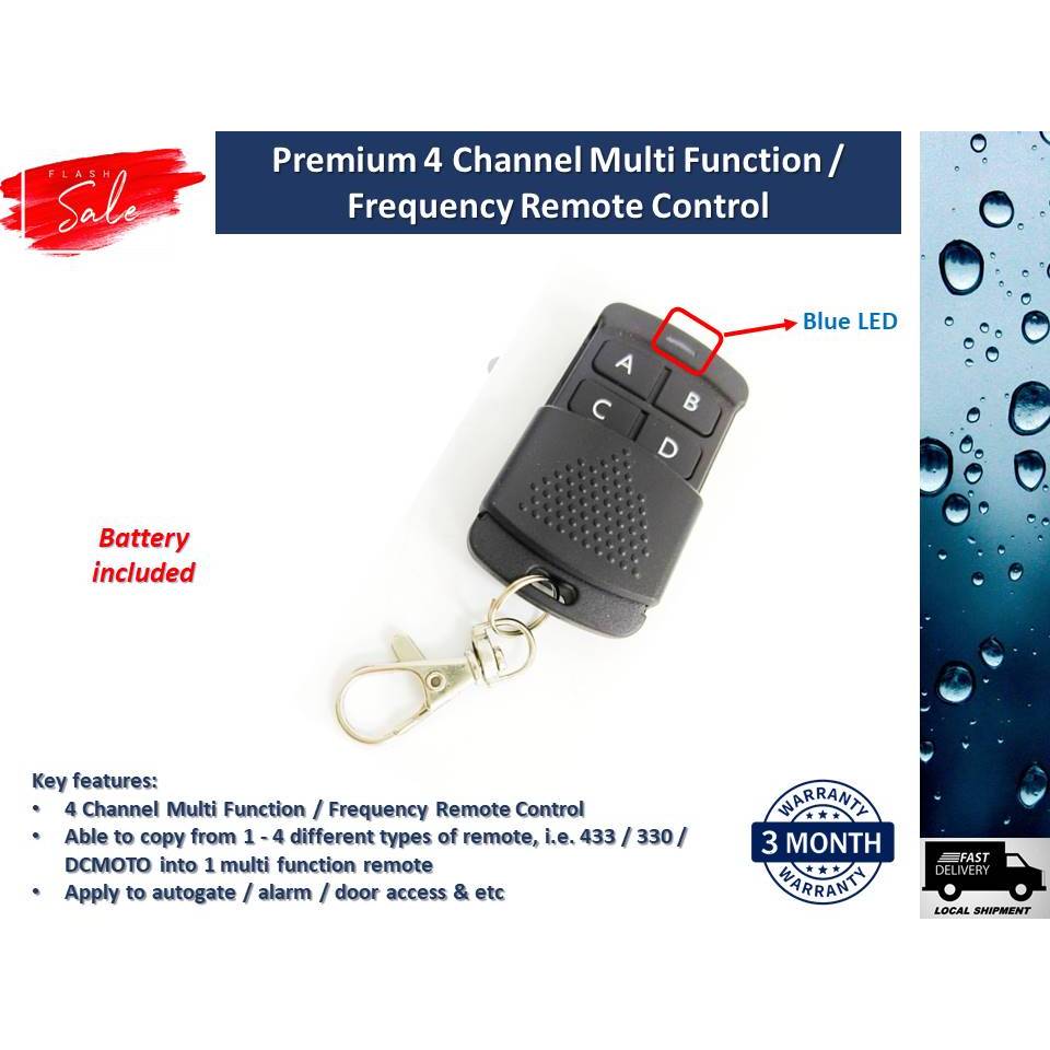 Autogate Door Wireless Premium Remote Control - 4 Channel Remote ...