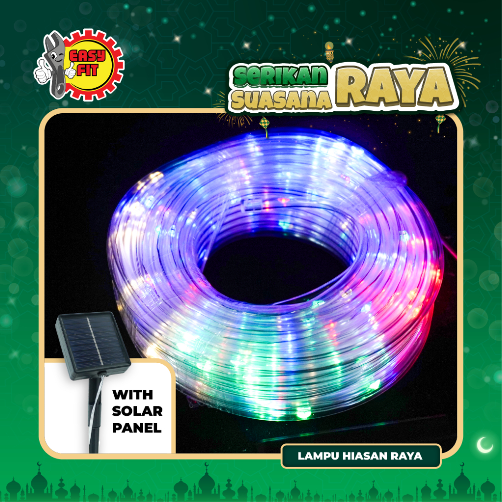 Lampu Raya LED Solar Light Twinkle Starry String Copper Wire Light LED ...