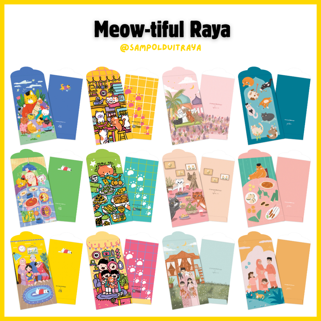 Kucing Meow Cat Purr Paw Potrait Potret Keluarga Family | Sampul Duit ...