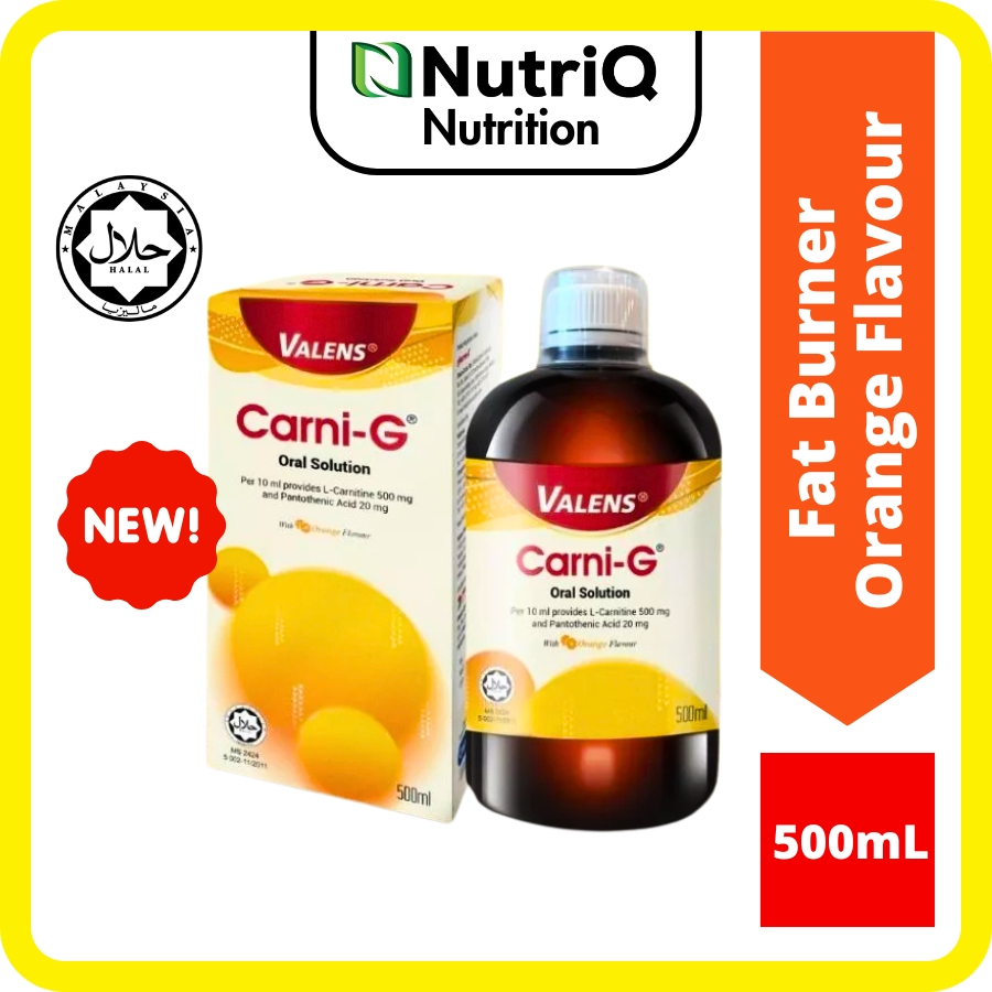 Valens Carni-G (500ml) L Carnitine Fat Burner Oral Solution Weight ...