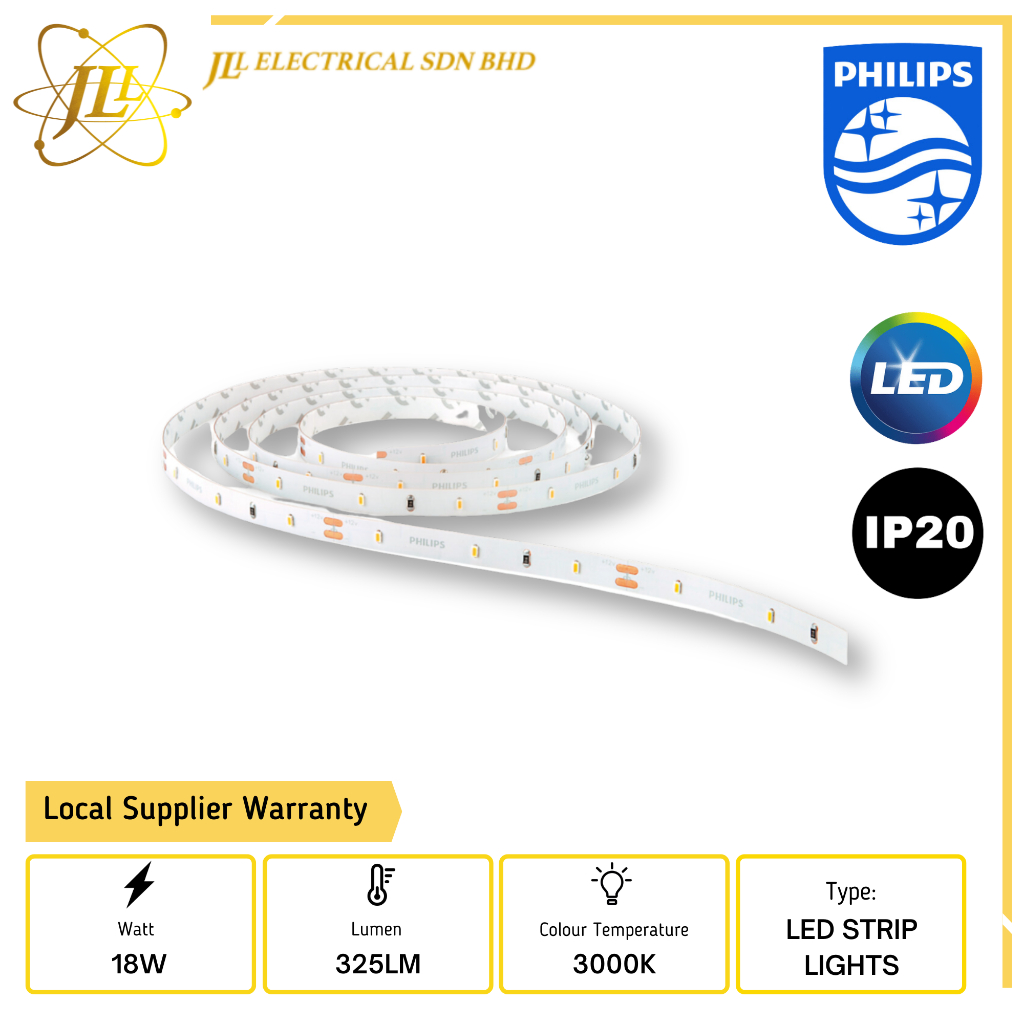 PHILIPS 31058 18W 12V 380LM 3000K IP20 5 METER NON INSULATED LED STRIP ...
