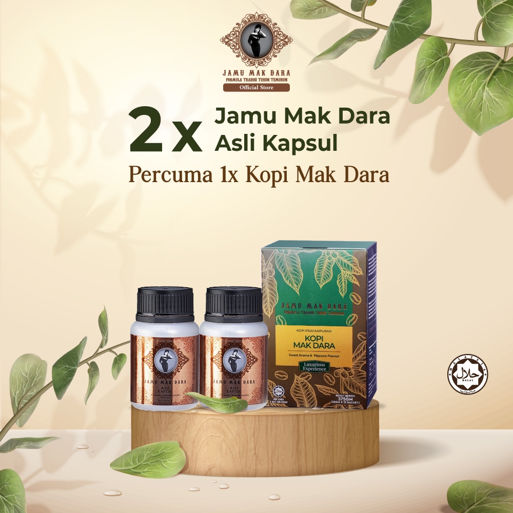 [2 BOTOL] Jamu Mak Dara Asli Kapsul PERCUMA 1x Kopi Mak Dara 375g ...