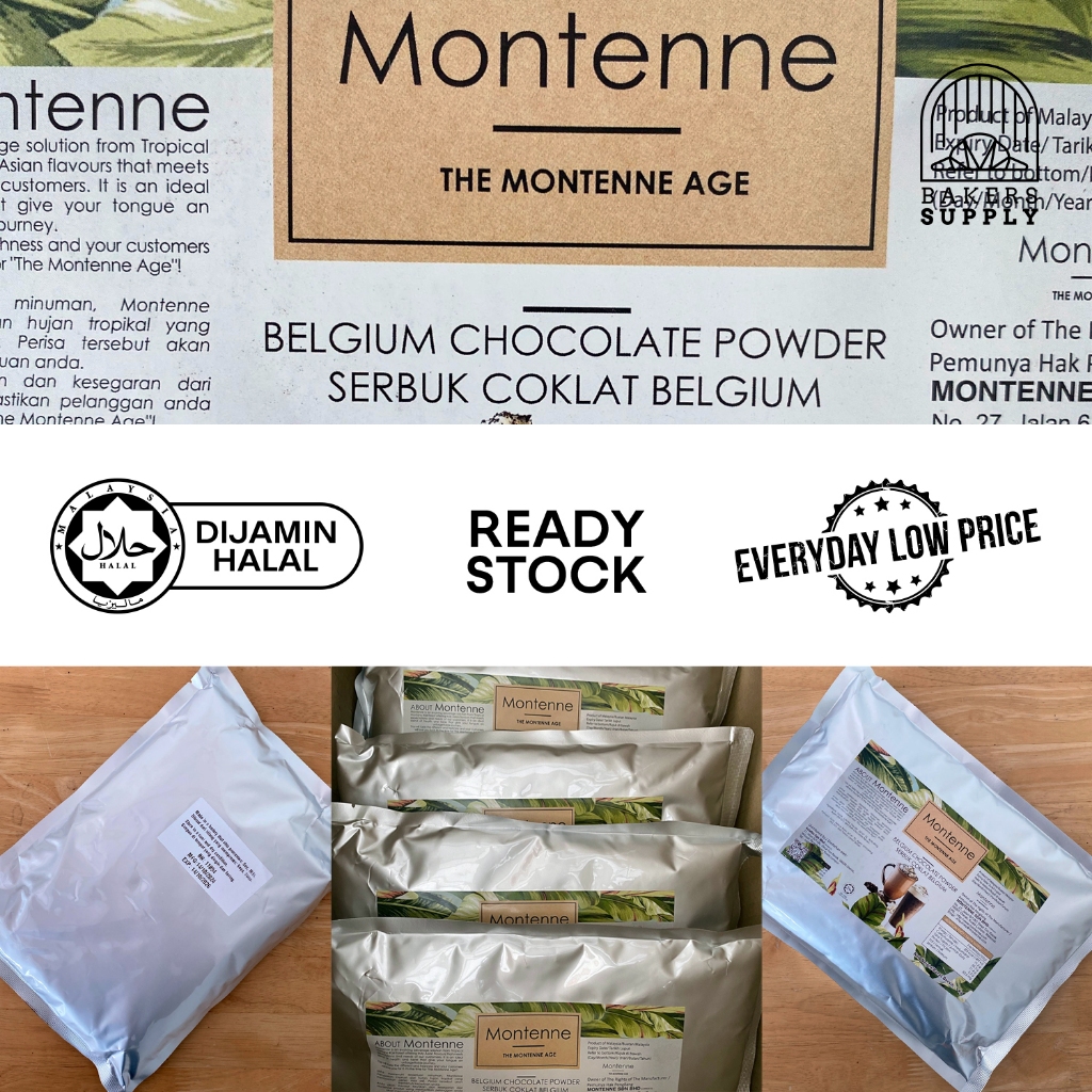 [MALAYSIA READY STOCK] MONTENNE Belgium Chocolate Powder 1KG | Shopee ...