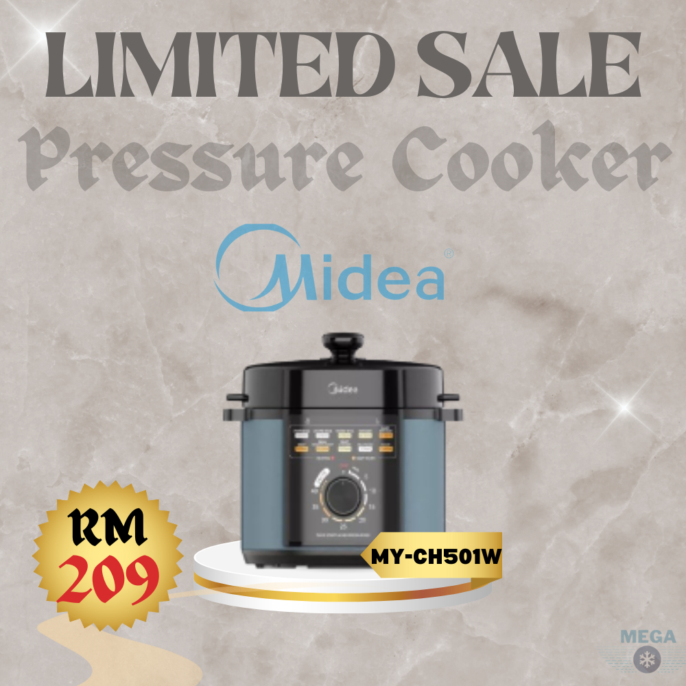 (Limited)Midea Pressure Cooker Non Stick (5.0L) MY-CH501W | Shopee Malaysia