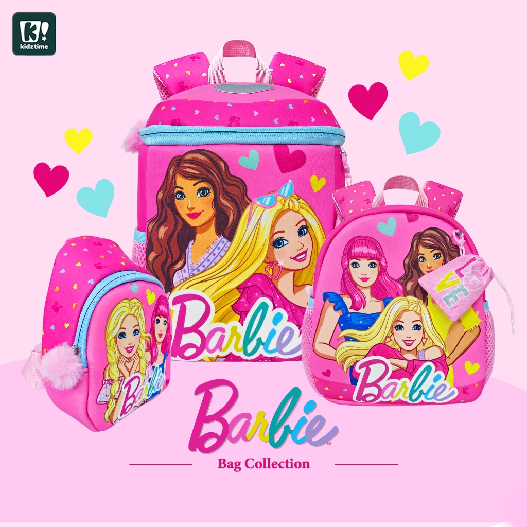 Kidztime Kids Children Barbie Design Barrel Backpack Neoprene Bag ...